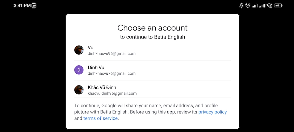 Betia English - Hướng dẫn tạo tài khoản và đăng nhập