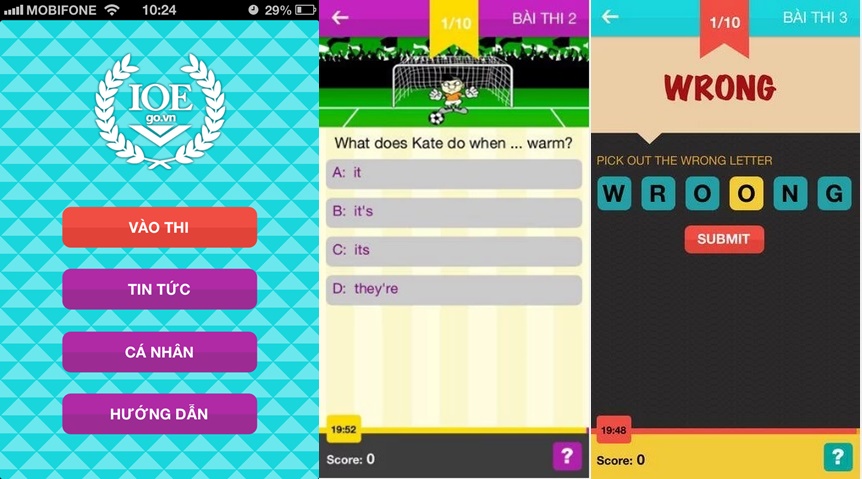 Ứng dụng luyện thi tiếng Anh IOE trên di động đạt gần 100 000 lượt tải